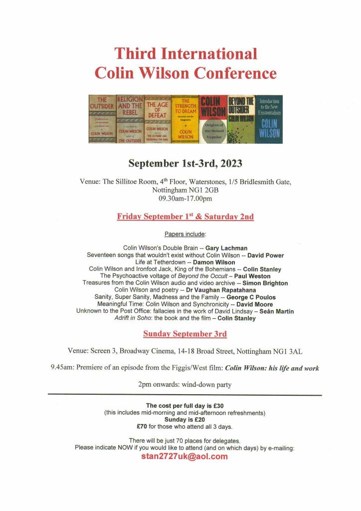 Colin Wilson – The Phenomenology of Excess